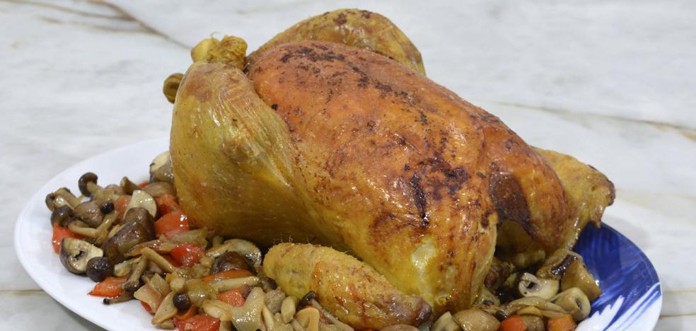 La receta de hoy de Javier Romero: pularda rellena asada al horno con ...